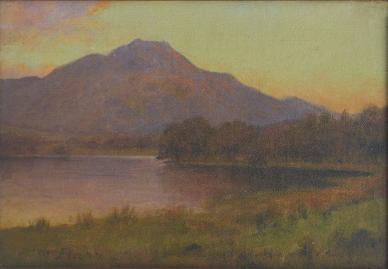 William Barr - Mount Tamalpais from Bon Tempe Lake, Painting at 1stdibs
