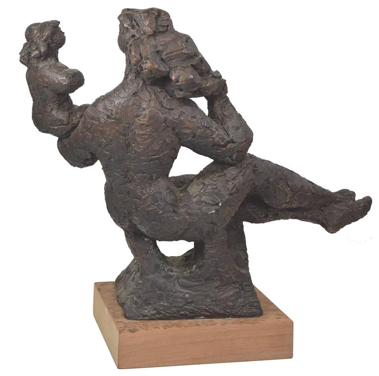 Chaim Gross - Mid Century Mother and Daughter Sculpture at 1stDibs