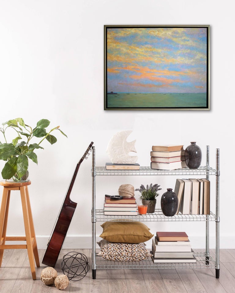 Rob Longley - 'West End Clouds', Abstract Contemporary Landscape Oil ...