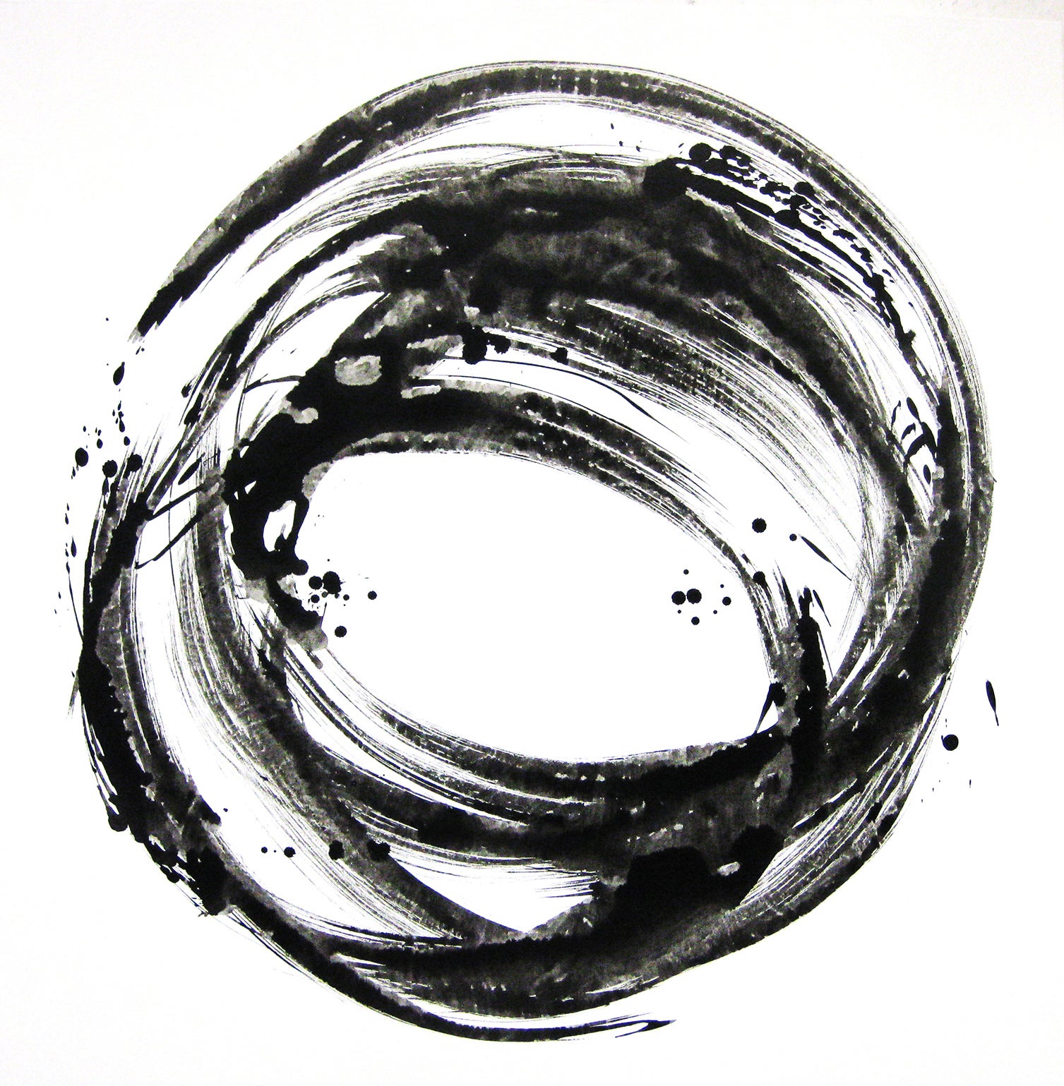 Kiyoshi Otsuka - 'Shinjo Series XII', Black and White Abstract ...