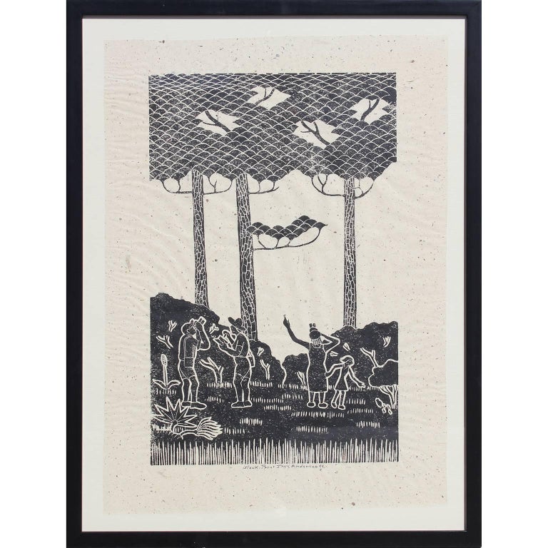 James McConnell (Mac) Anderson - Birdwatchers Block Print For Sale at ...