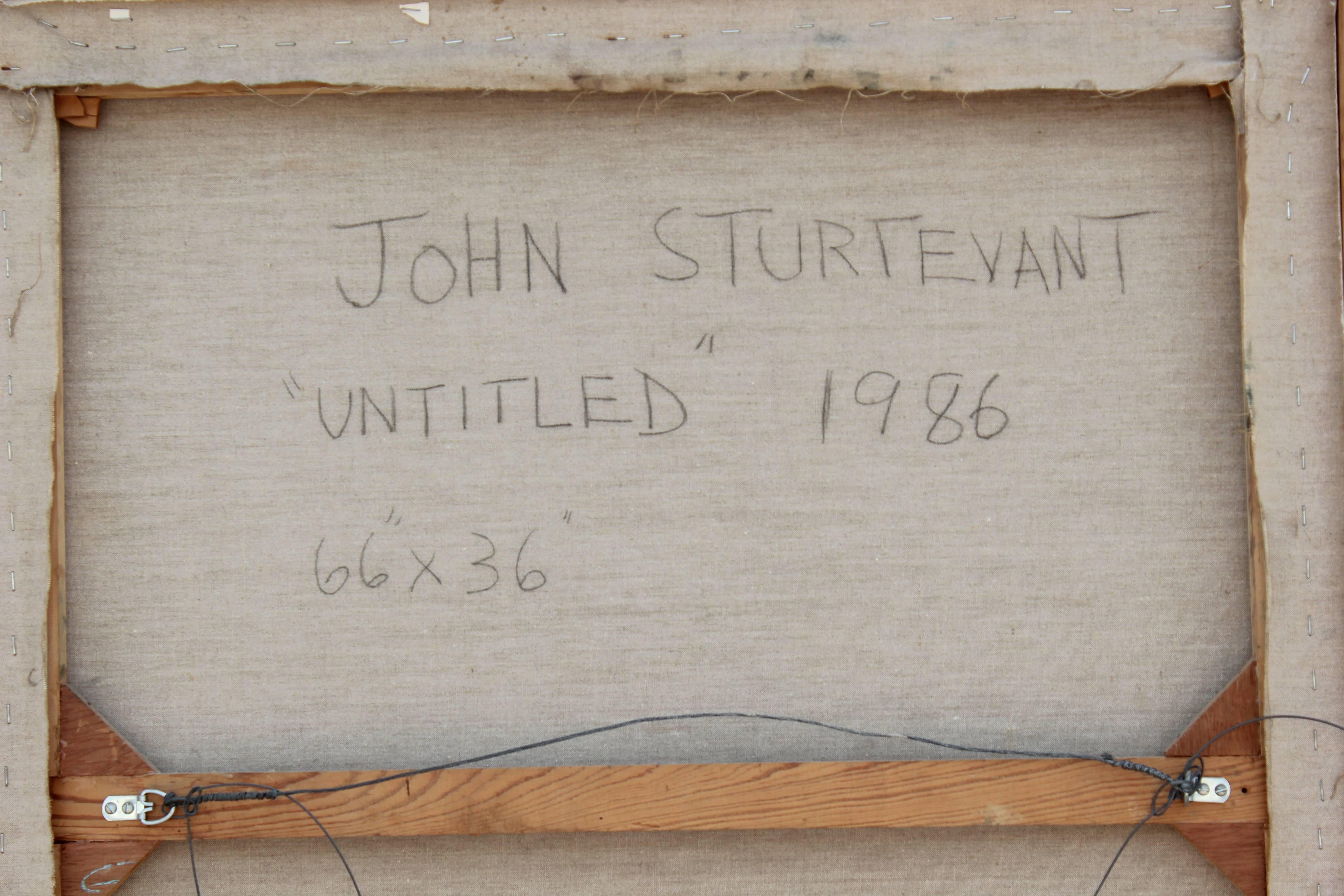 John Sturtevant - "Untitled", Abstract Expressionist, Colorful Oil ...