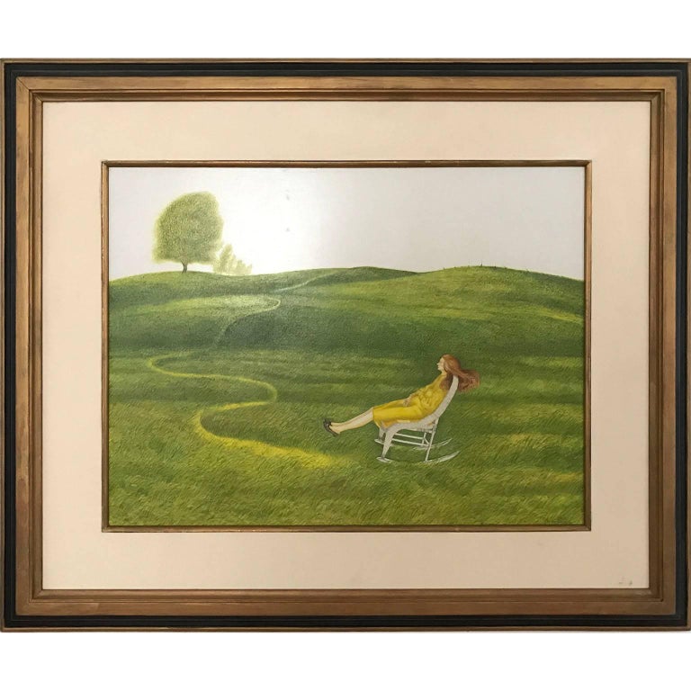 Anthony V. Martin - Green and Yellow Abstract Surrealist Landscape ...