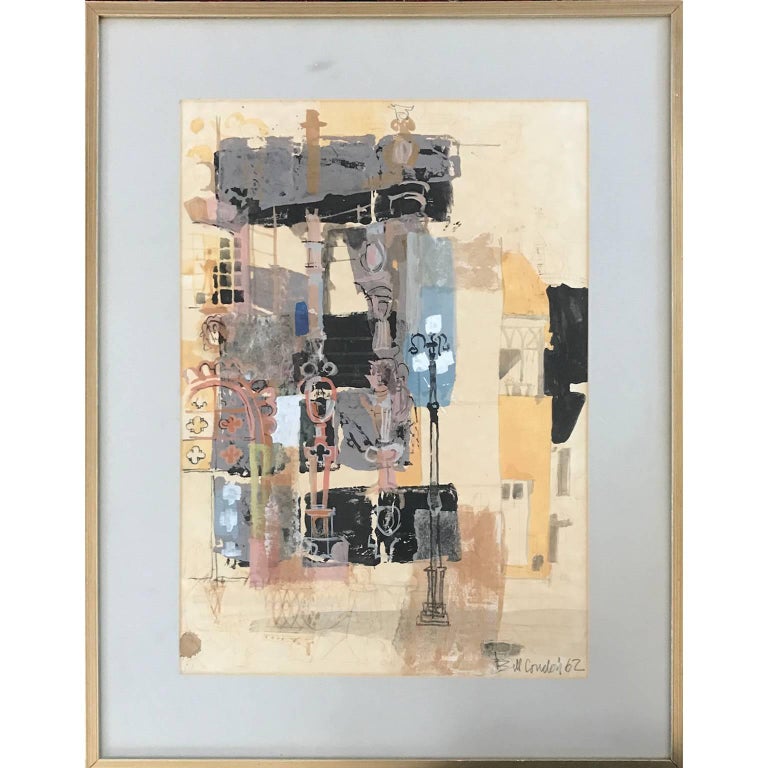 Bill Condon - Cubist Style Abstract Street Scene at 1stDibs