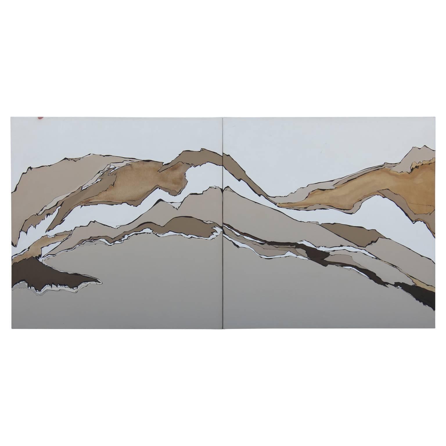 Trudy Sween - Two Piece Abstract at 1stDibs