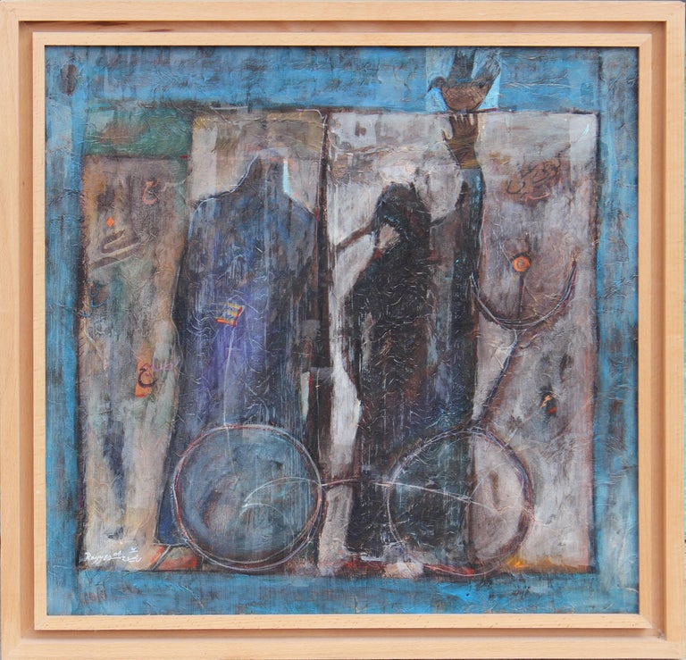 Baseem Rayyes - Dark Abstract Figurative Painting at 1stDibs