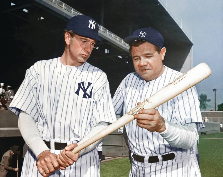 Unknown - Gary Cooper and Babe Ruth "The Pride of the Yankees" Fine Art ...