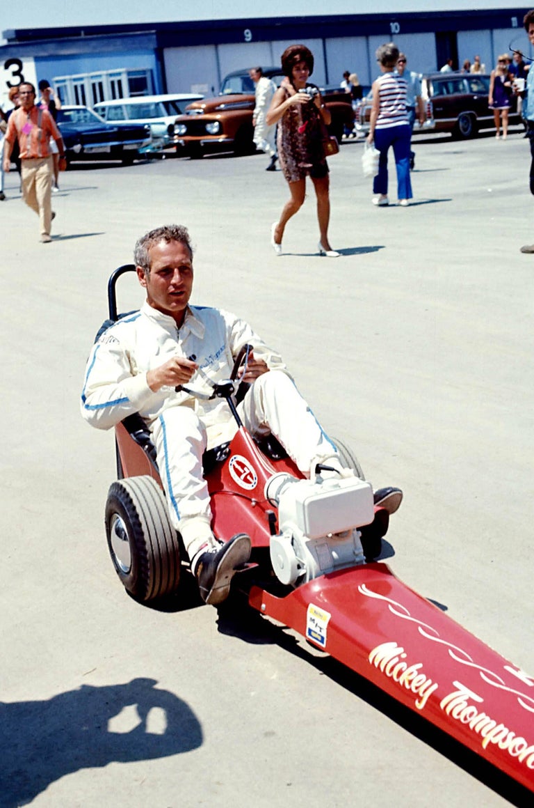 Phil Roach - Paul Newman in Race Fine Art Print For Sale at 1stDibs