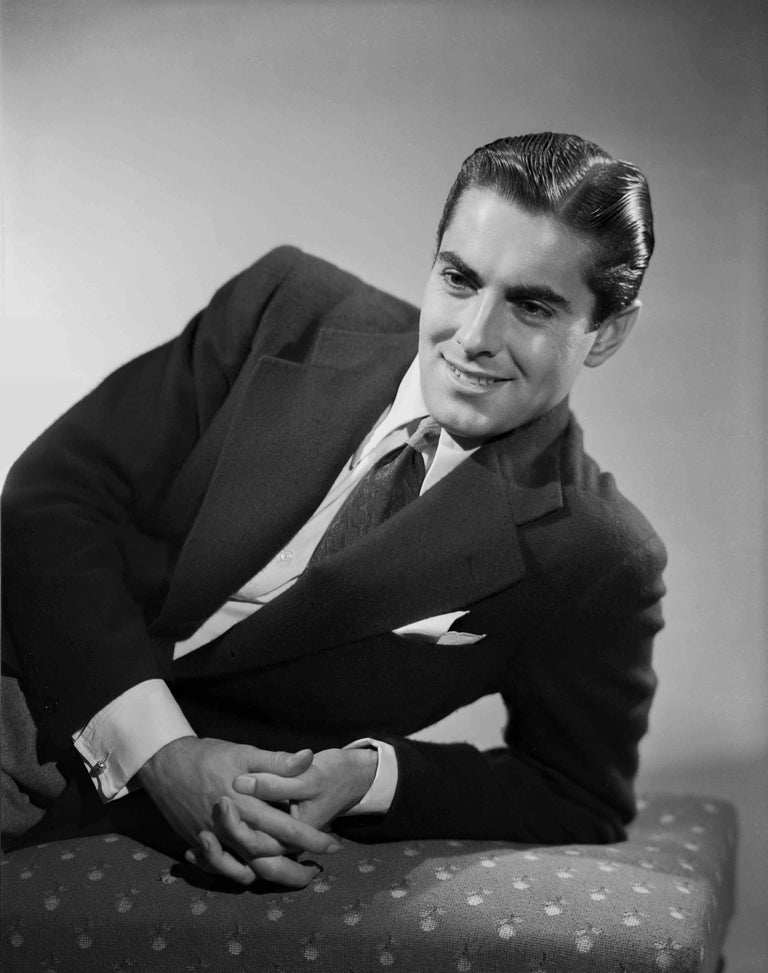 Eugene Kornman - Tyrone Power Leaning Fine Art Print For Sale at 1stDibs