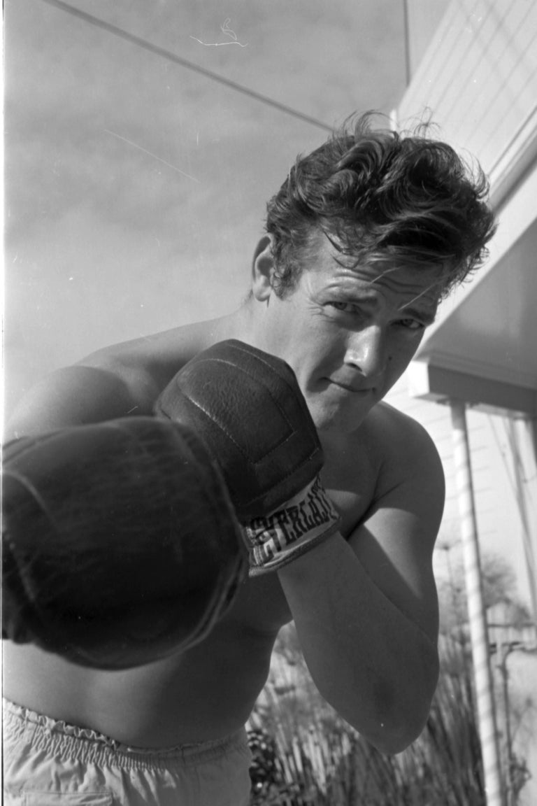 Larry Barbier - Roger Moore Boxing Fine Art Print For Sale at 1stDibs ...