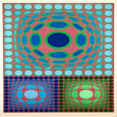 Victor Vasarely - Hexa 5, Print at 1stdibs