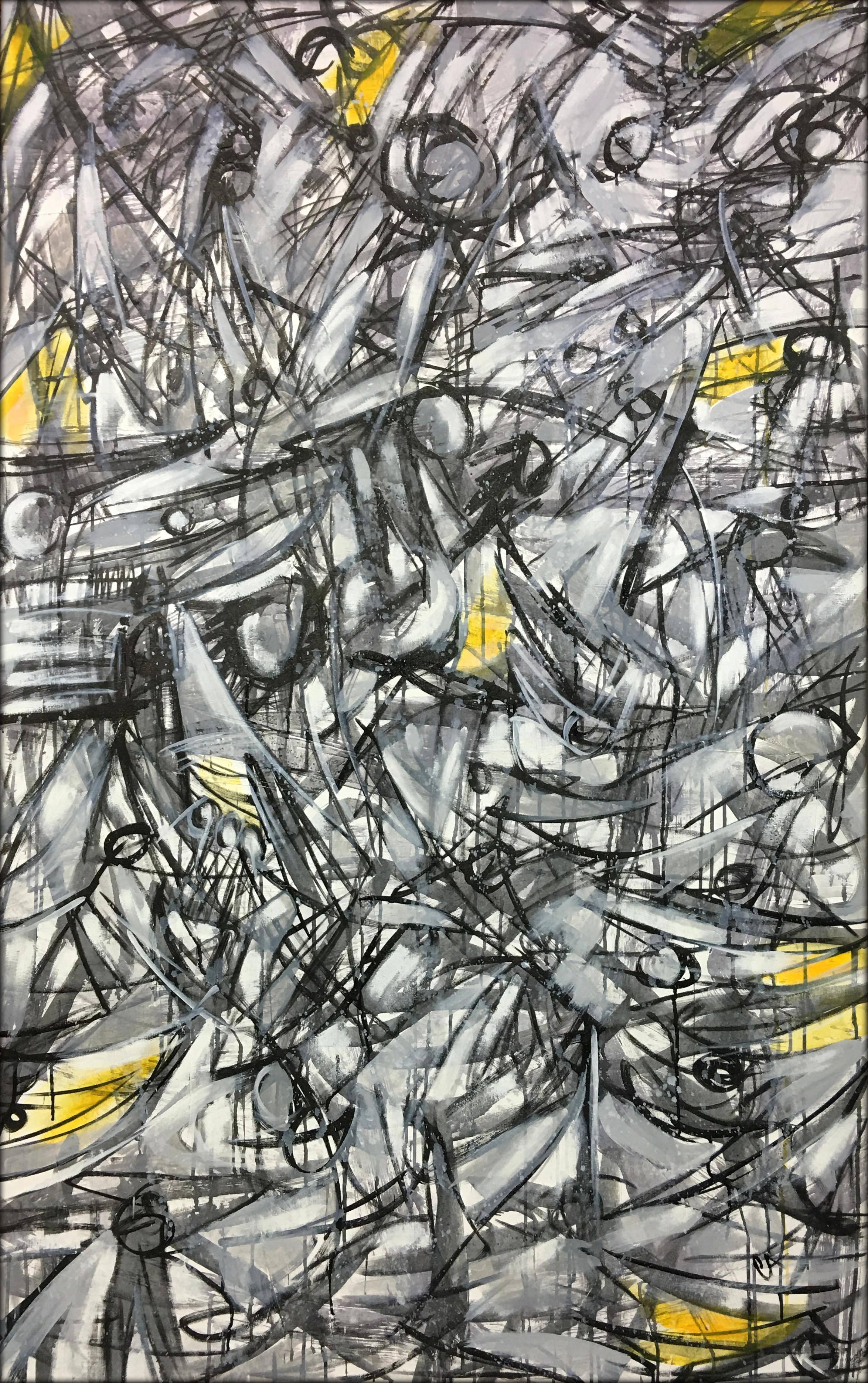 Maximo Caminero - Oil on Canvas Titled: "Tonadas I" For Sale at 1stDibs