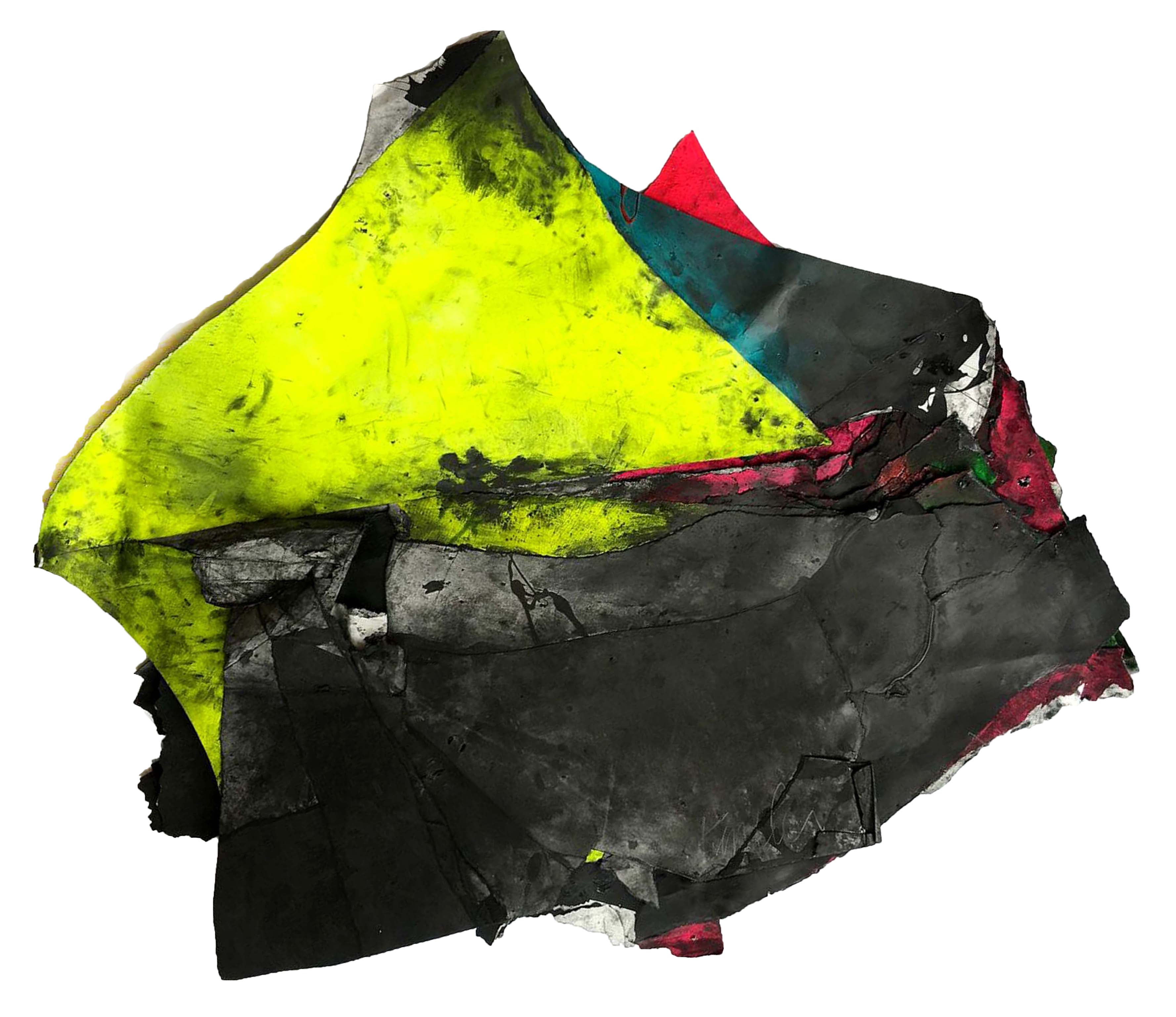 Wesley Kimler - Cyclops - Original Abstract Oil Painting, Bright Yellow ...