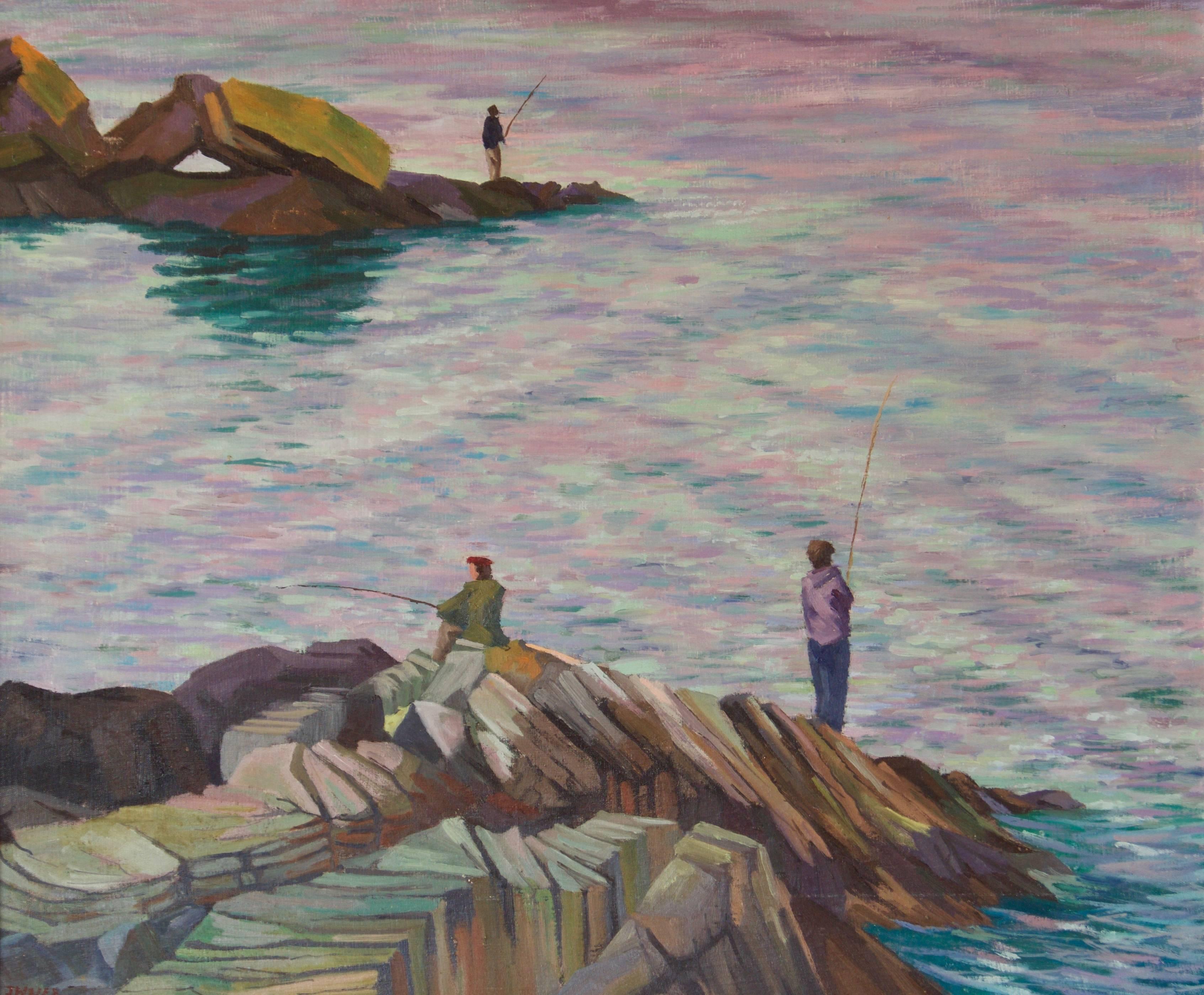 William Henry Innes - Fishing by the Sea - Mid 20th Century ...