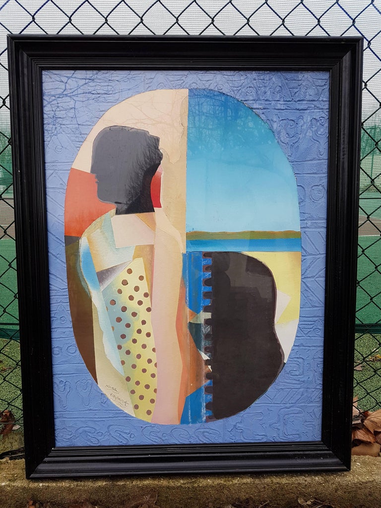 Max Papart - Rare Post Cubist French Painting at 1stDibs