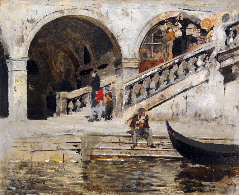 Edwin Lord Weeks - Rialto Bridge, Venice, Italy, Edwin Lord Weeks, Oil ...