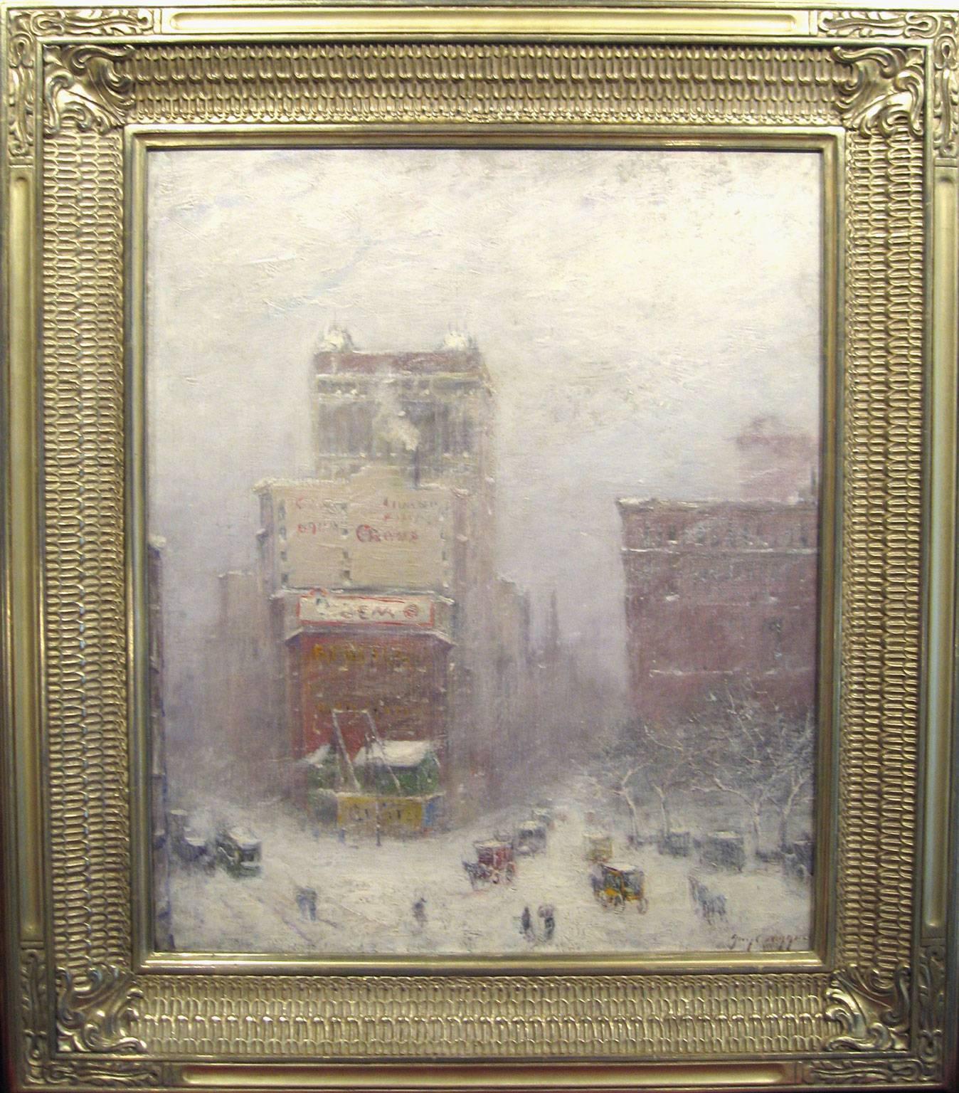 Guy Wiggins - Fifth Avenue at Madison Square, Guy Wiggins, Oil on ...