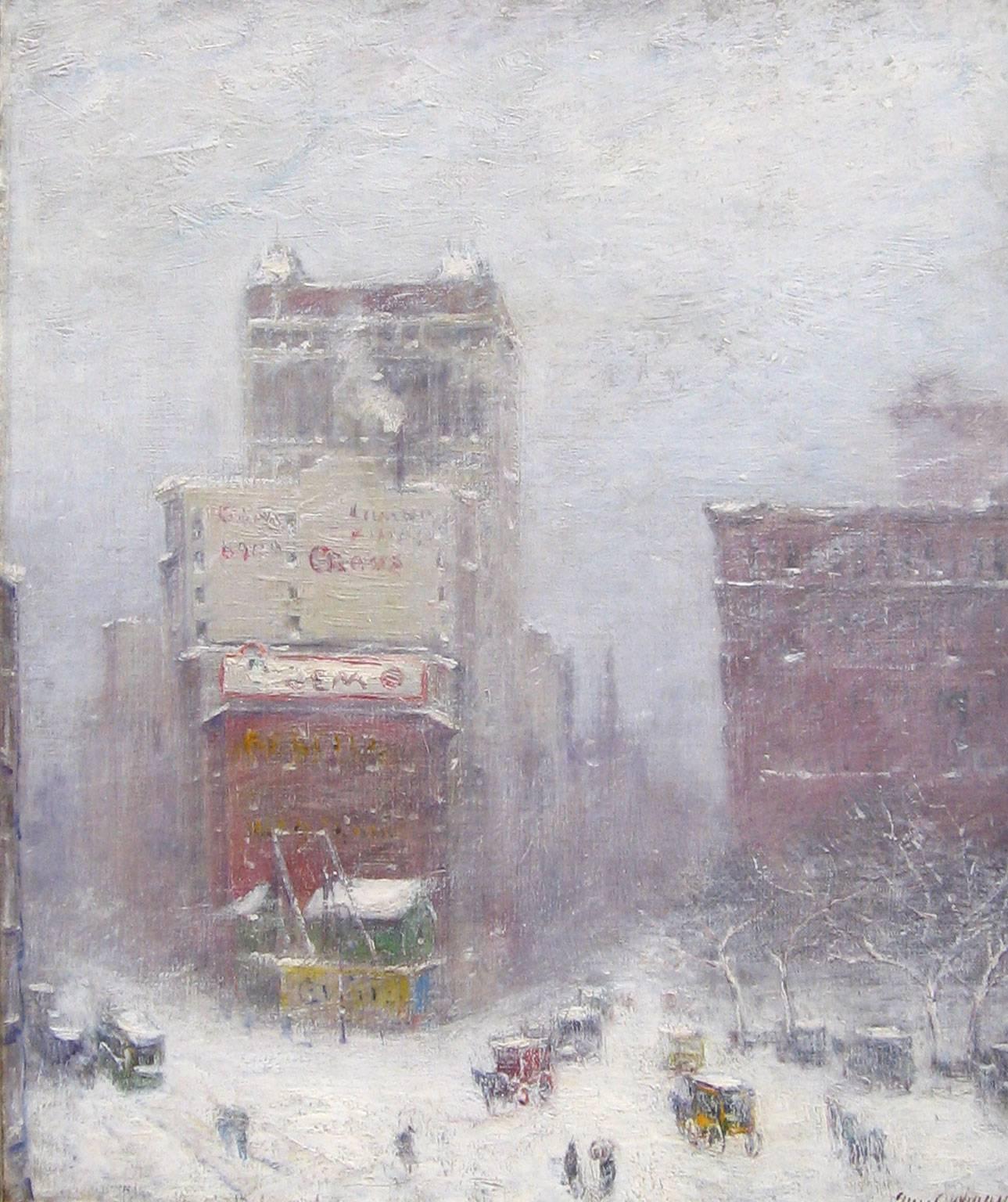 Guy Wiggins - Fifth Avenue at Madison Square, Guy Wiggins, Oil on ...