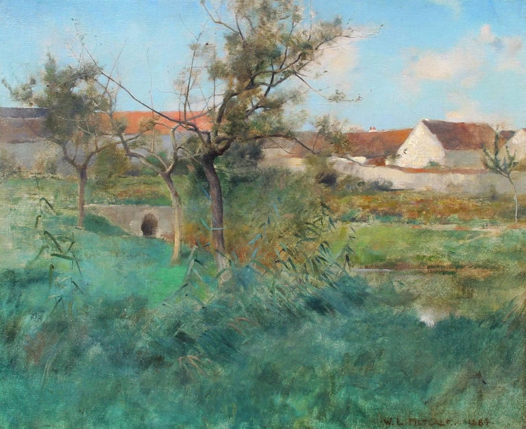 Willard LeRoy Metcalf - Landscape in Grez, Oil on Canvas, Willard LeRoy ...