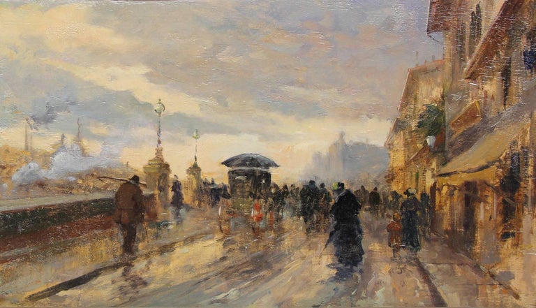 Lionello Balestrieri - Bridge in Florence - Impressionist - Italian For ...