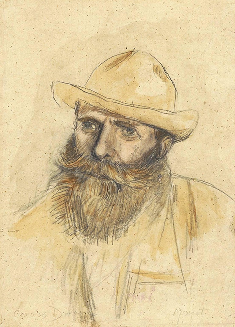 Carolus-Duran - Portrait of Claude Monet - Carolus-Duran - Pencil and ...