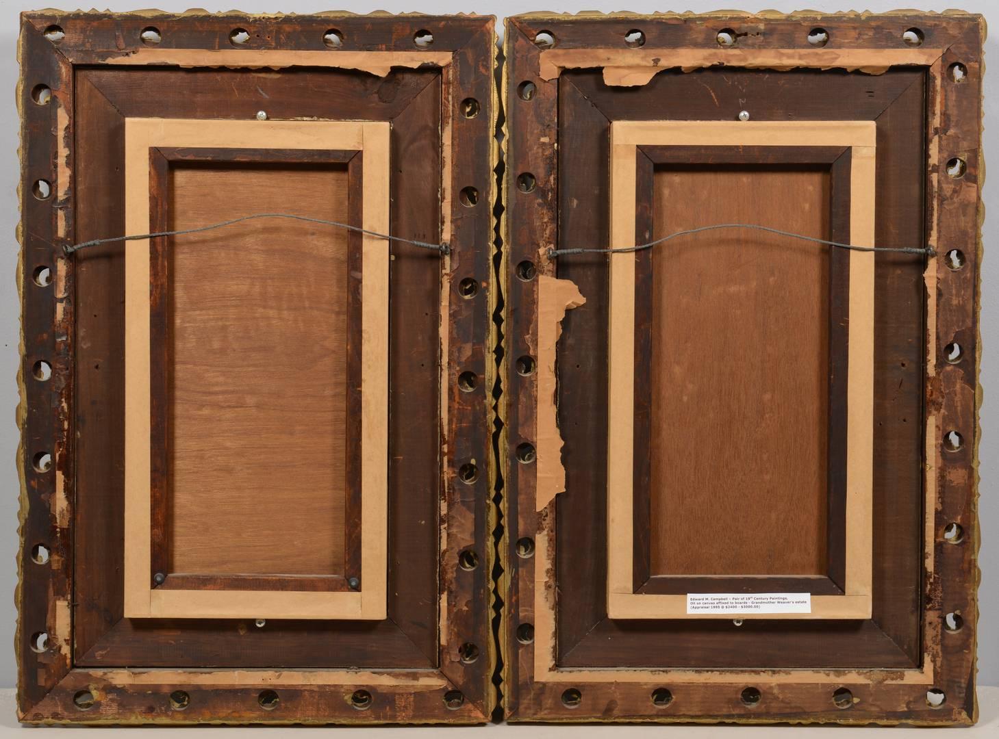 Edward M. Campbell - Pair of 19th Century Landscape Oil Paintings by ...