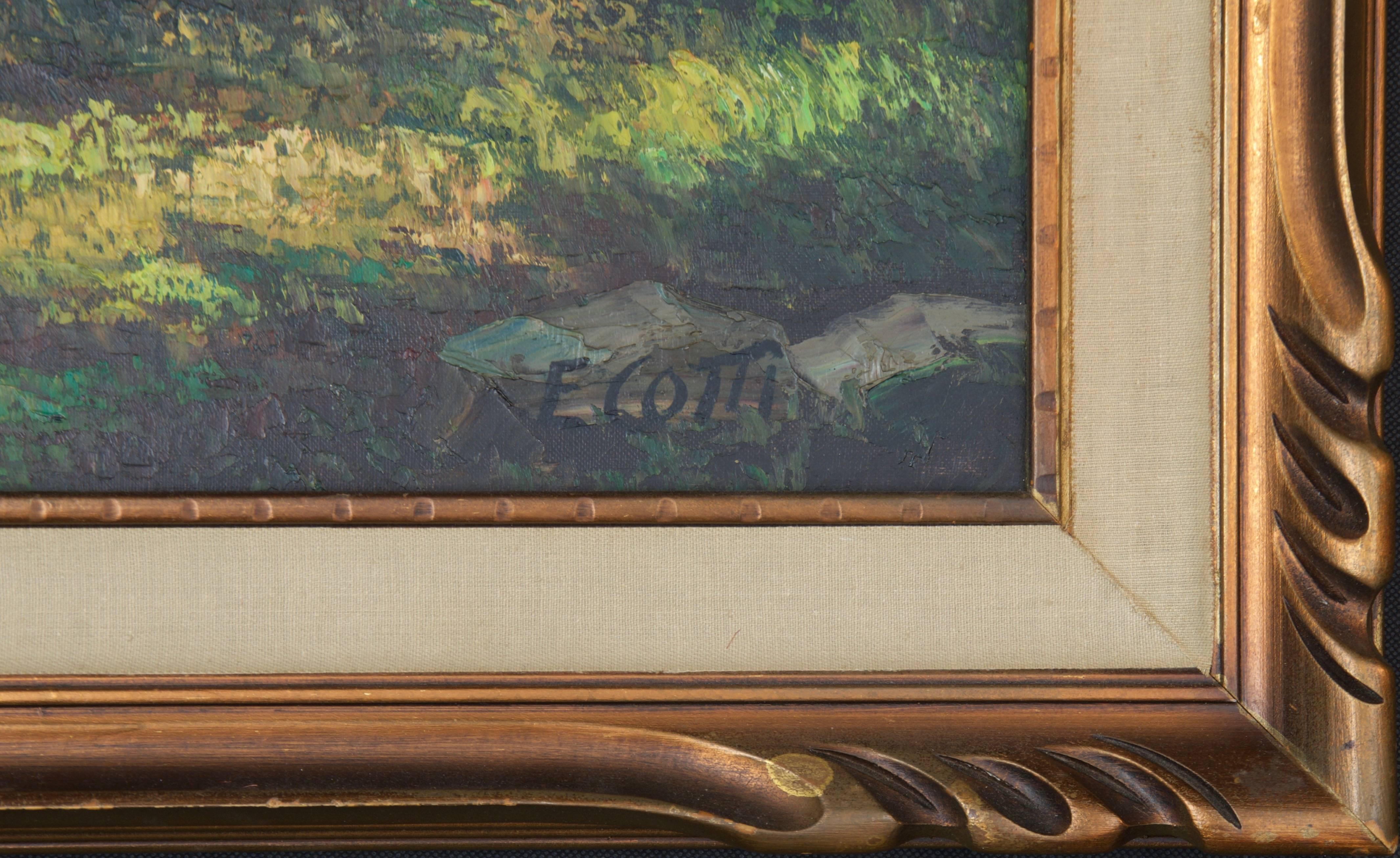 Unknown - Splendid Landscape Oil Painting by Ecotti at 1stDibs