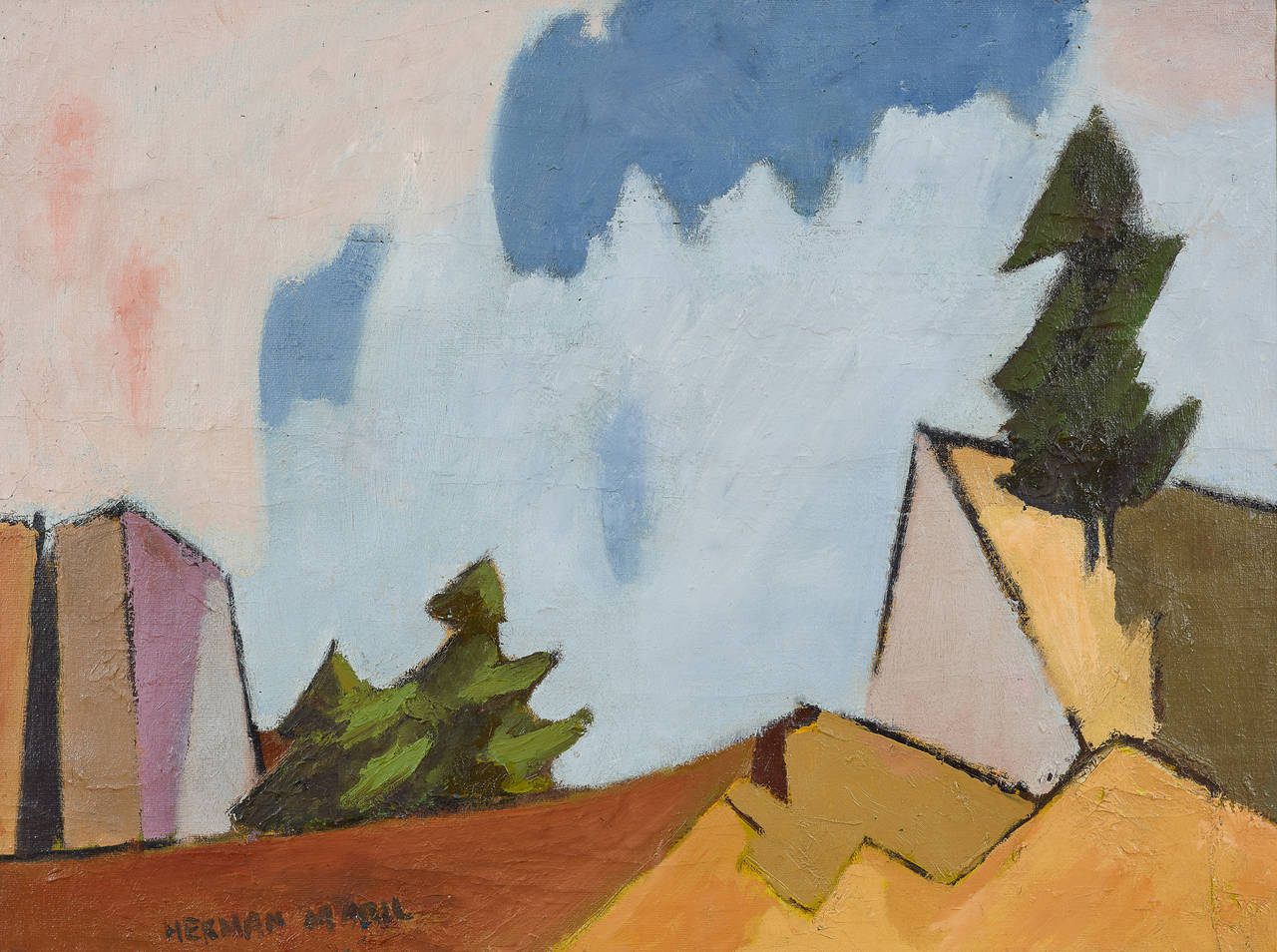 Herman Maril - Pine Trees and Dunes at 1stDibs