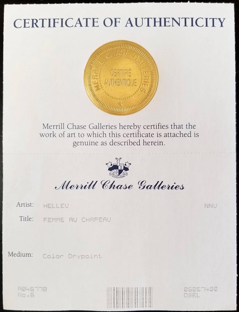 Paul César Helleu - Femme Au Chapeau For Sale at 1stDibs