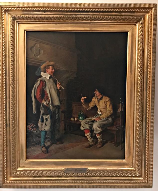 Jean Charles Meissonier - Two Cavaliers Relaxing in a Tavern at 1stDibs