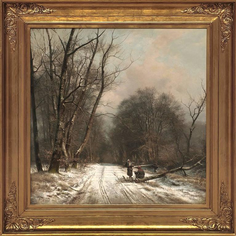 Frederik Rohde - Winter day in a Forest For Sale at 1stDibs