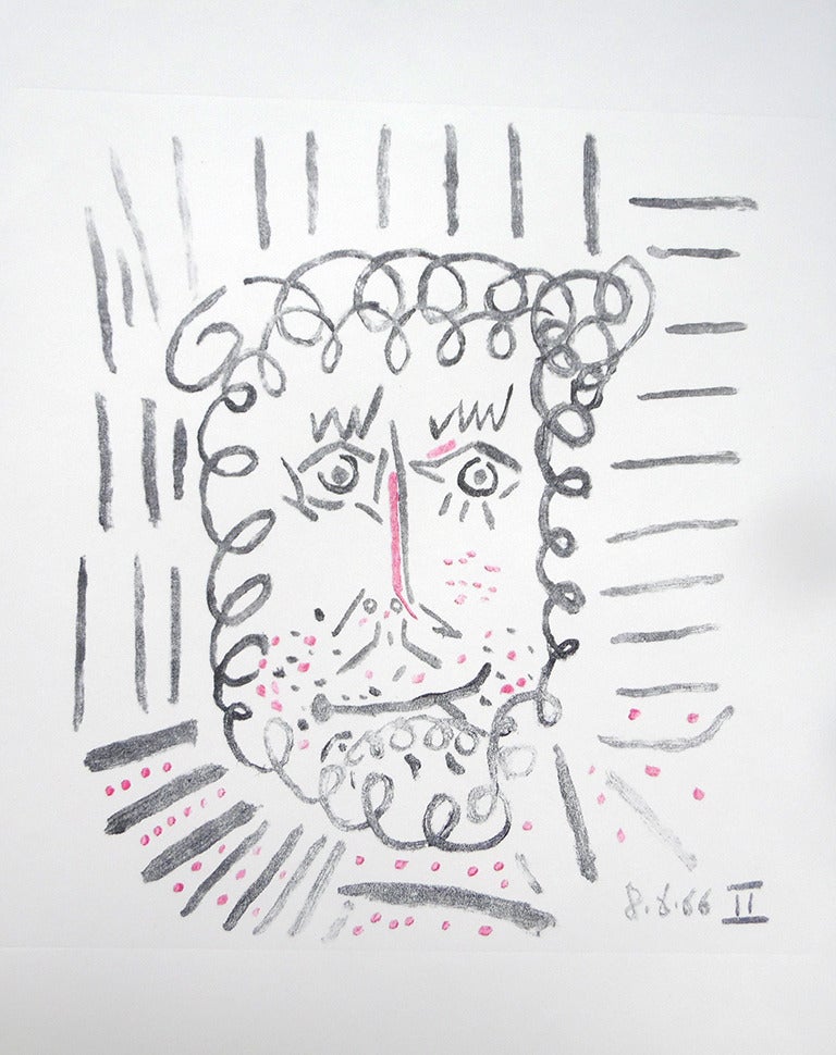 Pablo Picasso - Man 8.8.66 II For Sale at 1stDibs