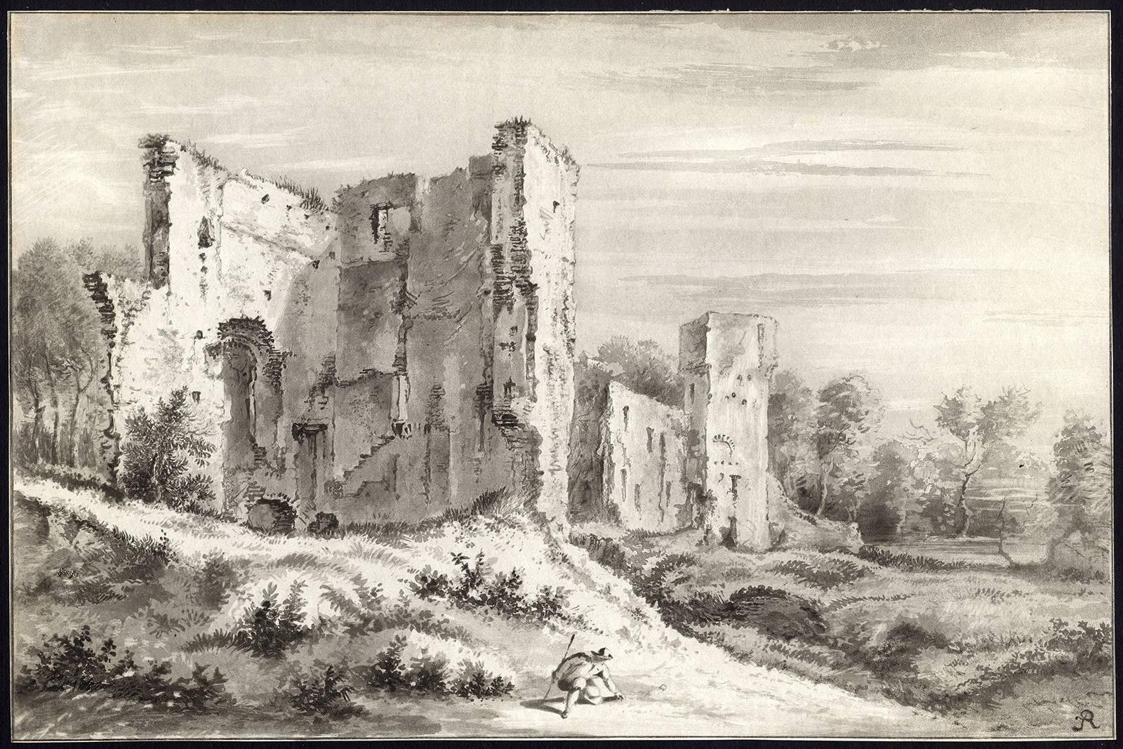 Christiaan Josi - Untitled - Landscape with Ruin (Castle Brederode ...