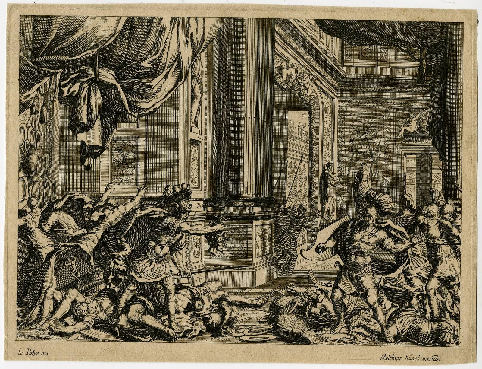 Unknown - Untitled - Perseus showing the head of Medusa to his enemies ...