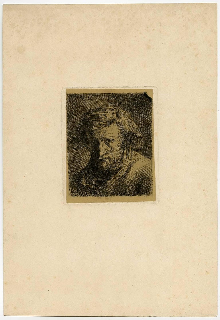 Charles-Emile Jacque - Untitled - Self portrait of the artist Charles ...