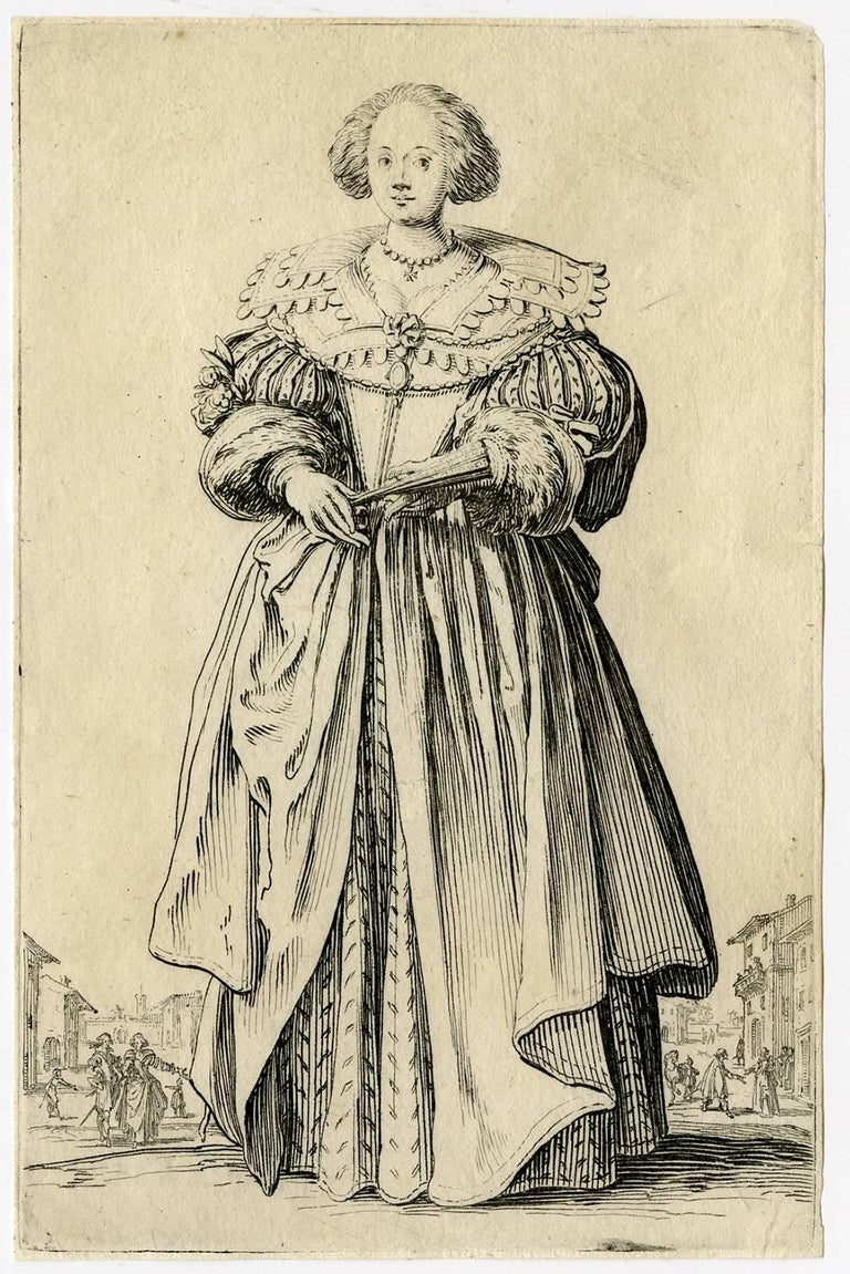Jacques Callot - Untitled - A standing noble woman., Print For Sale at ...