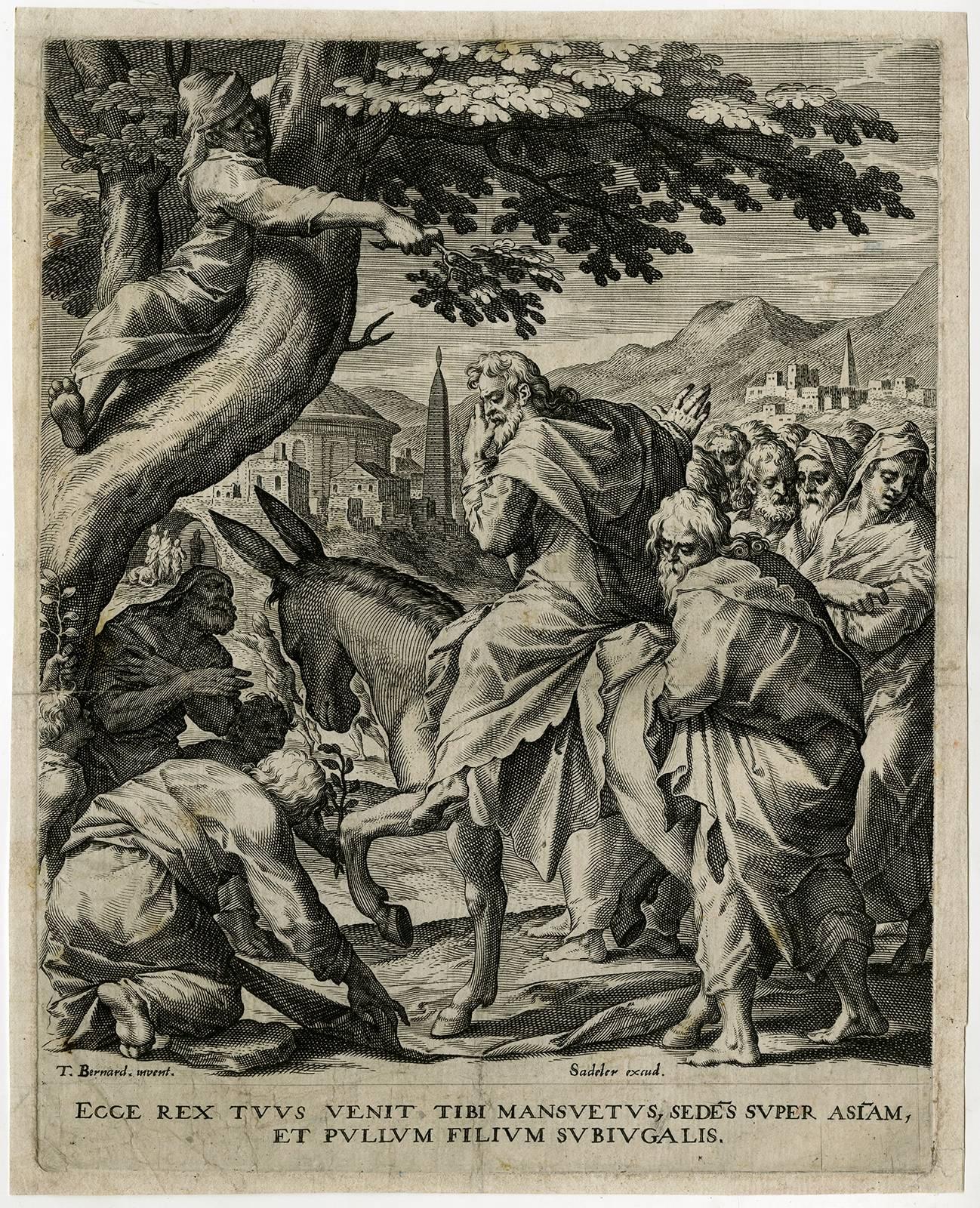 Johannes Sadeler I - Ecce rex tuus venit tibi [..]. - The entry of ...
