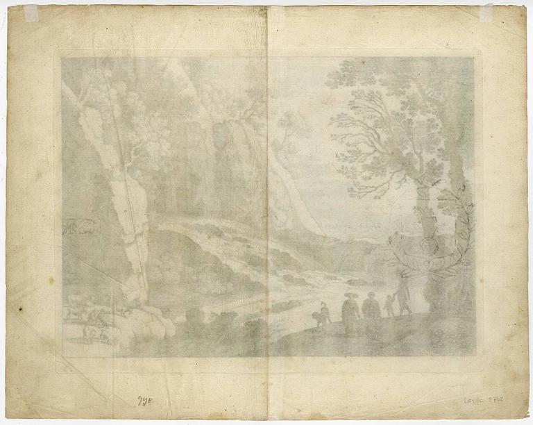 Gabriel Perelle - Untitled - Landscape with a cascading river. For Sale ...