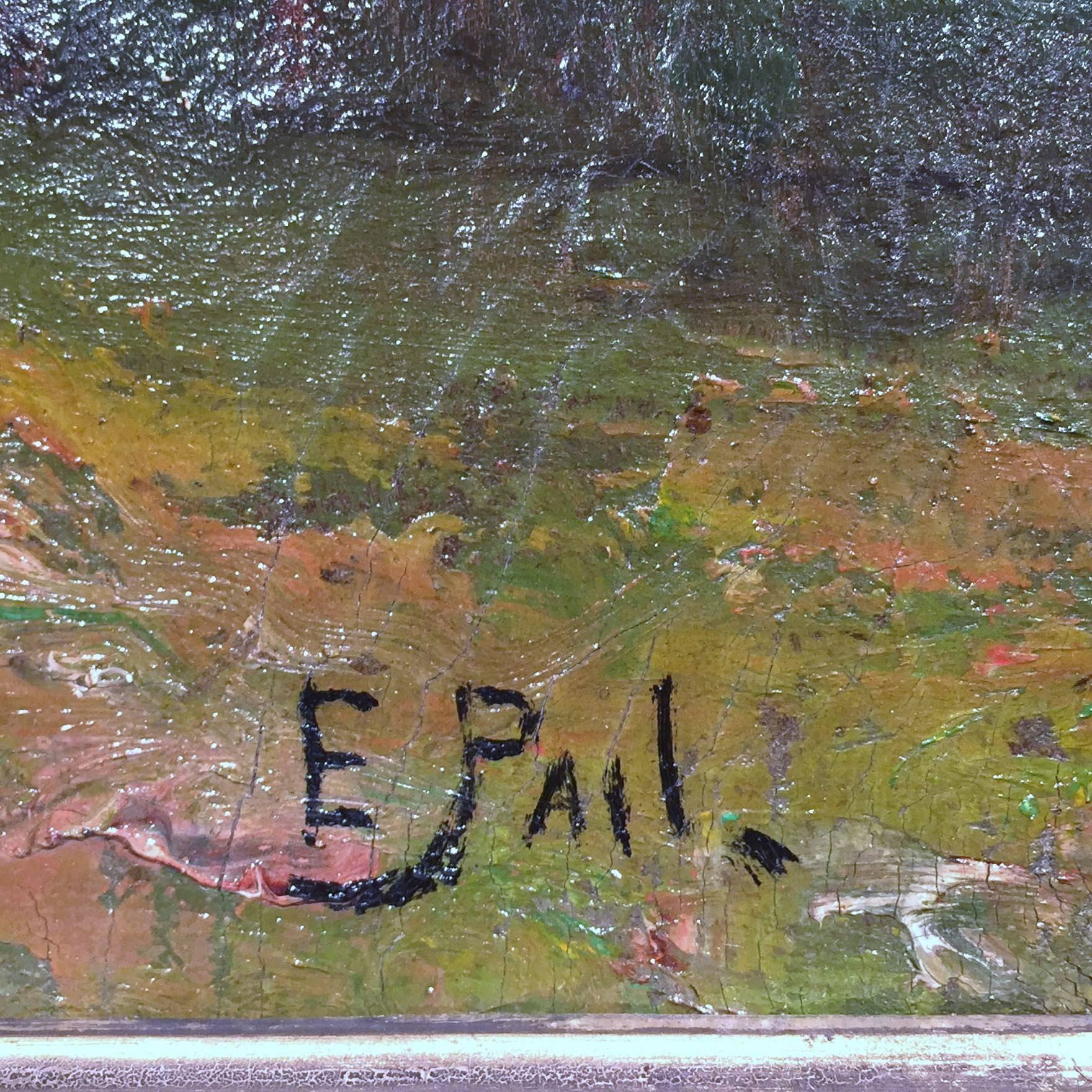 Edouard Paillet - 19th Century French Oil Painting with Sheep, Signed ...