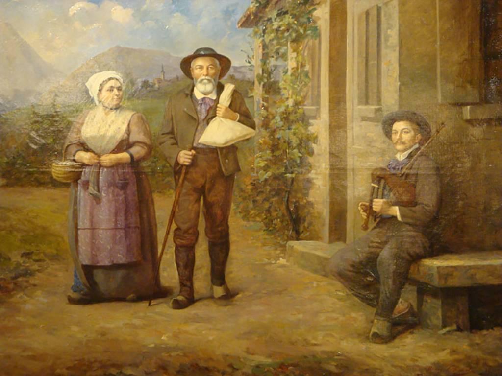 Pierre Henri Chenut - Large 19th Century French Oil on Canvas Painting ...