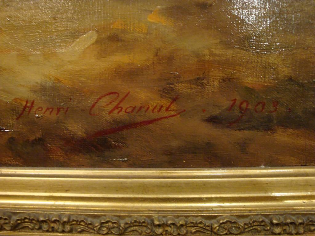 Pierre Henri Chenut - Large 19th Century French Oil on Canvas Painting ...