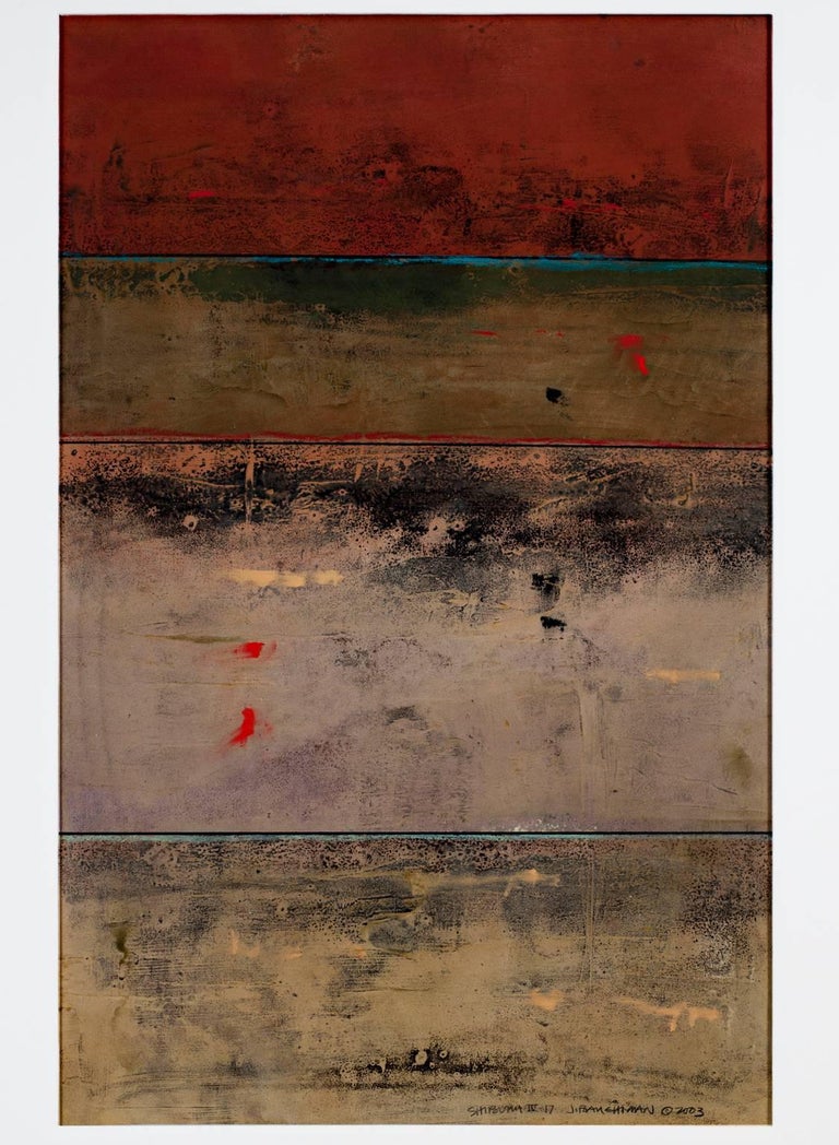 John Baughman - "Shibumi IV-17, " an Abstract Mixed Media Signed by ...