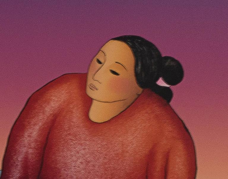 Rudolph Carl Gorman - "Gladia," an Original Color Lithograph signed by ...