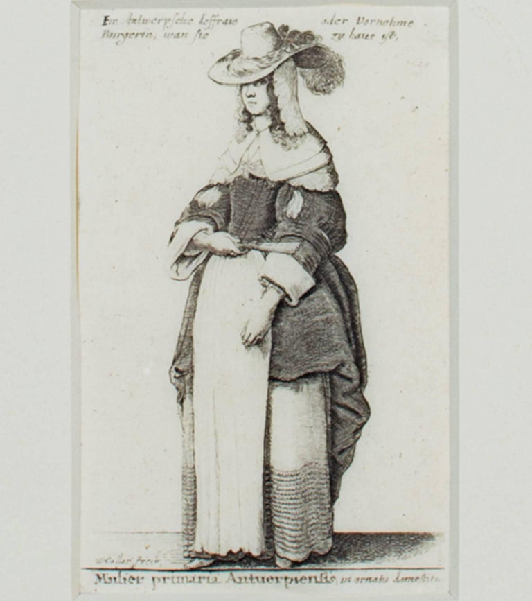 Wenceslaus Hollar - "Woman in a European National Dress," original ...