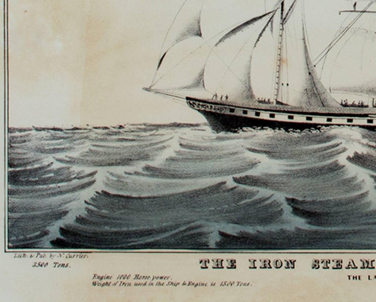 Currier & Ives - "Iron Steam Ship Great Britain," an Original ...