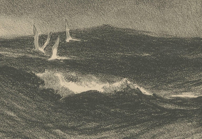 Gordon Grant - "Seagulls and Fishermen" Original Lithograph signed by ...