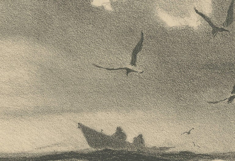 Gordon Grant - "Seagulls and Fishermen" Original Lithograph signed by ...