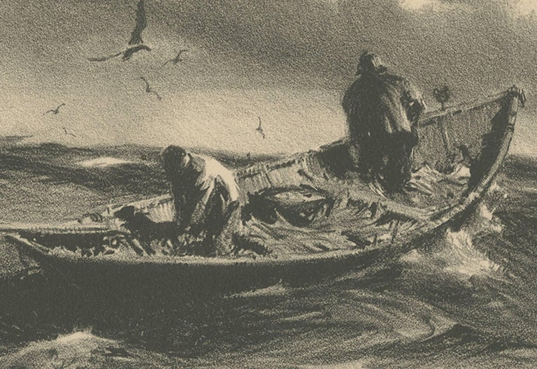 Gordon Grant - "Seagulls and Fishermen" Original Lithograph signed by ...