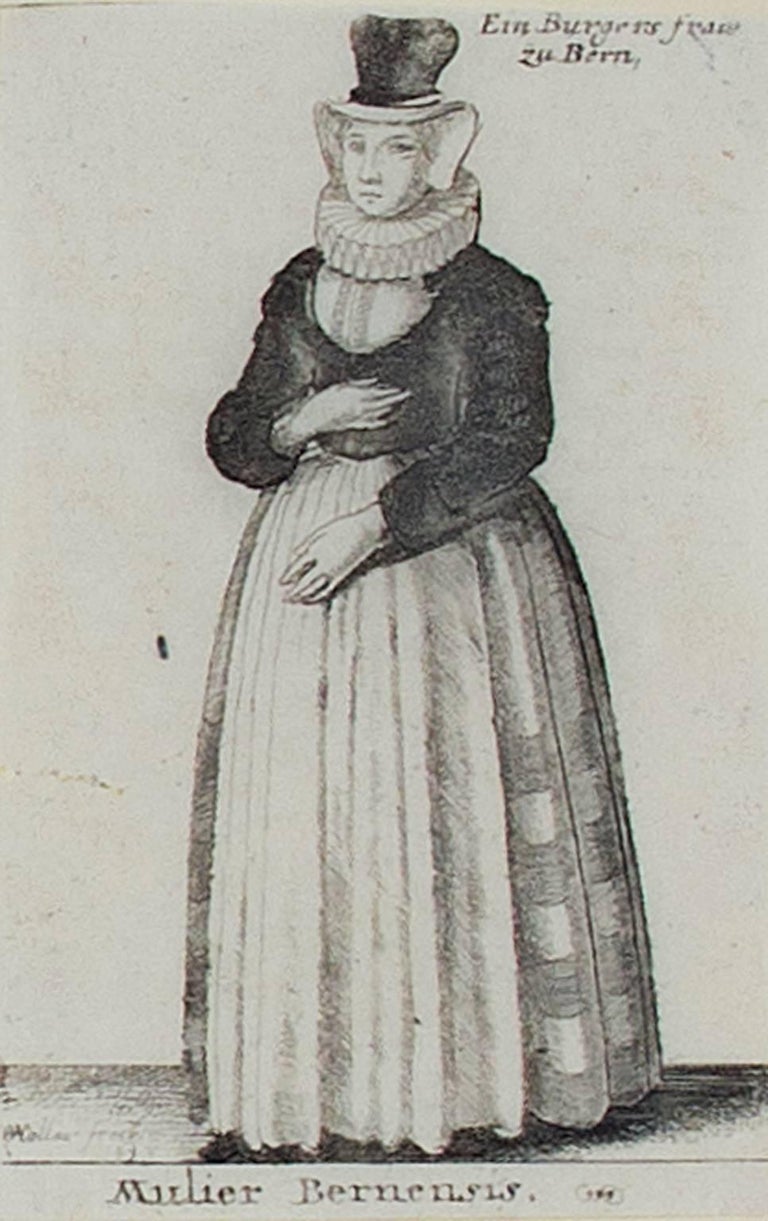Wenceslaus Hollar - "Four Women in National Costumes," Etchings by ...