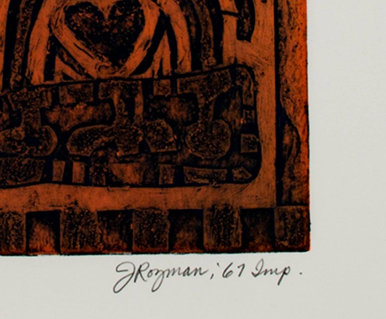 Joseph Rozman - "Man's Best Friend" Original Color Collagraph signed by ...